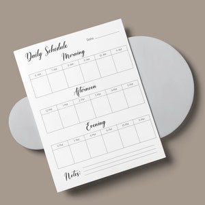 New Year Daily Schedule Template, Daily Planner PDF Insert, Printable ...