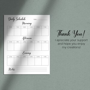 New Year Daily Schedule Template, Daily Planner PDF Insert, Printable ...