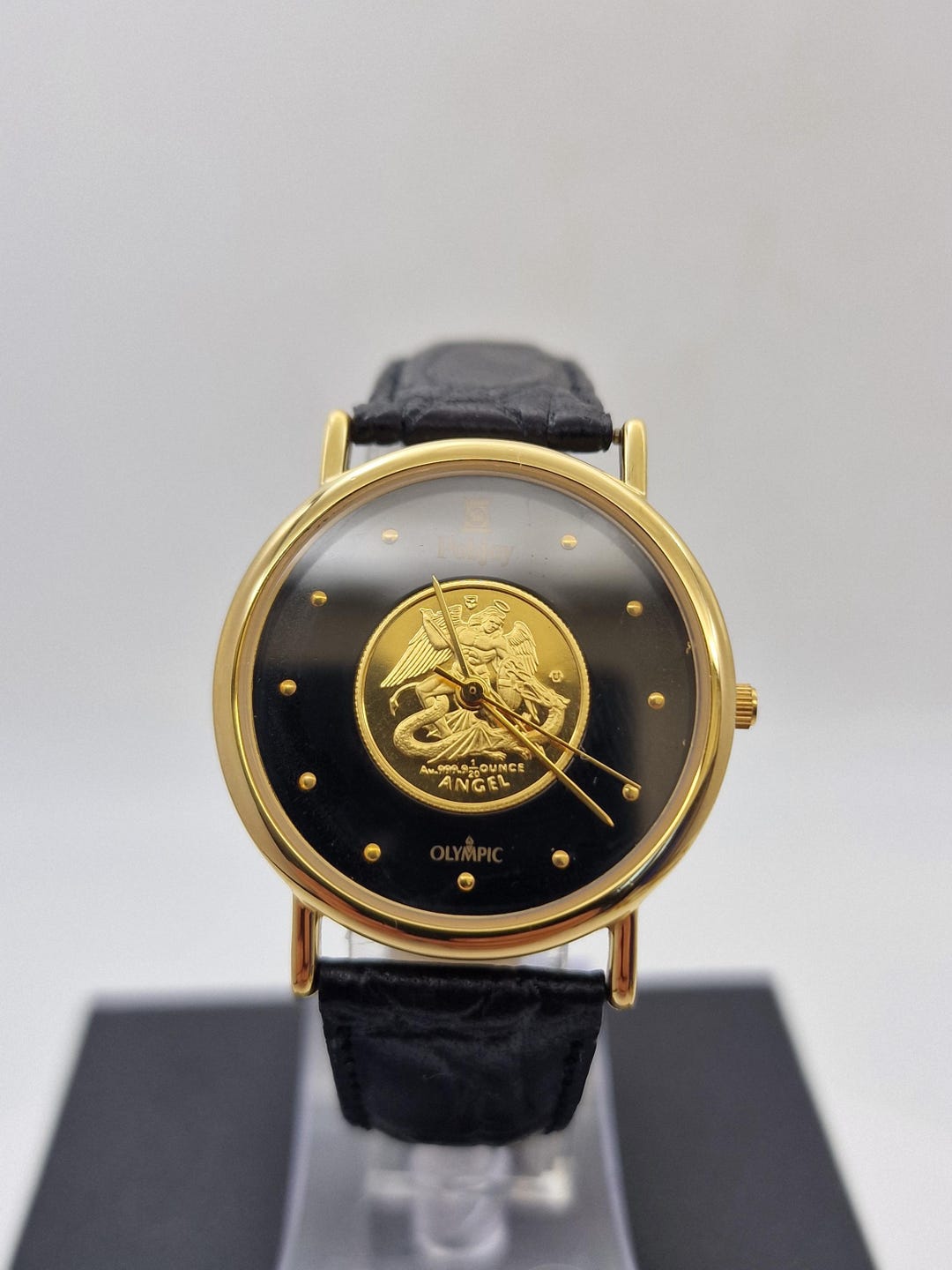 A Pobjoy Mint Mens Quartz "the Angel" Watch, 1/20 Ounce Fine Gold (E2 ...
