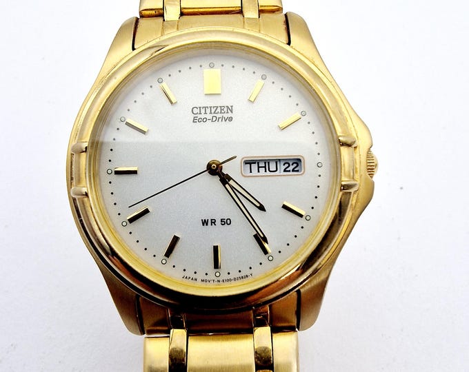 Citizen ECO - Drive WR 50 Mens Quartz Watch With Date Window (E3) - Etsy
