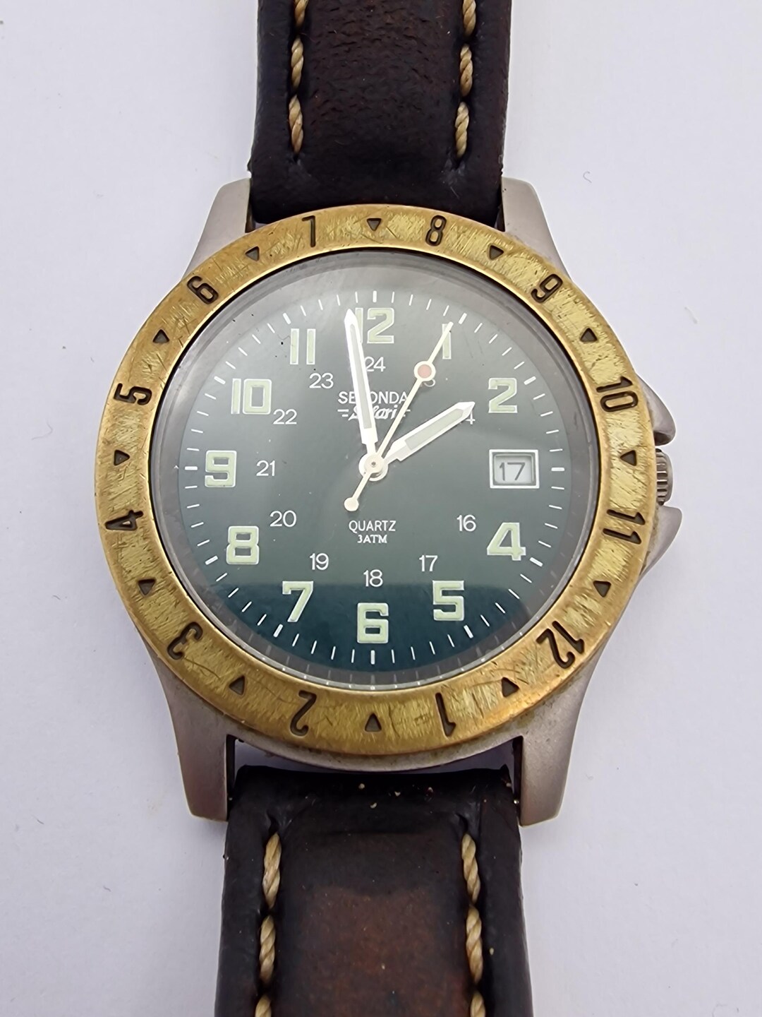 A Sekonda Mens Watch Model NK3285. With Black Leather Strap. E8 - Etsy