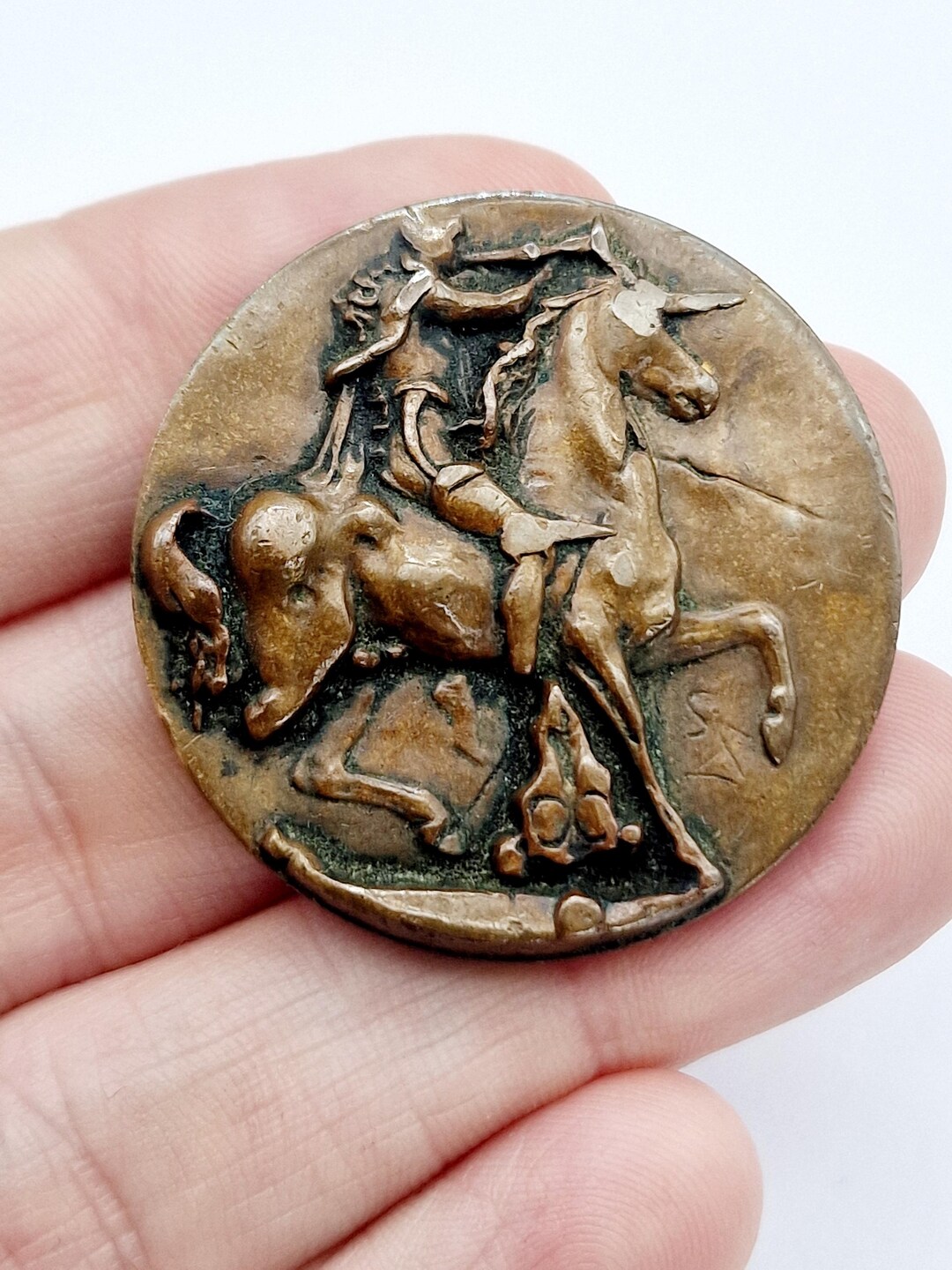 Rare 1966 Salvador Dali Two Sided Bronze Coin Medal Dionysus on the ...