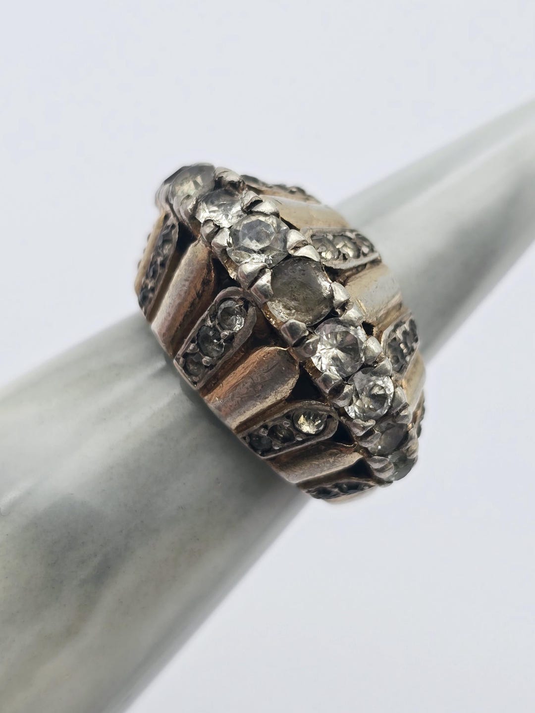 Antique French Silver and Paste Gauntlet Ring Crab Hallmark - Etsy