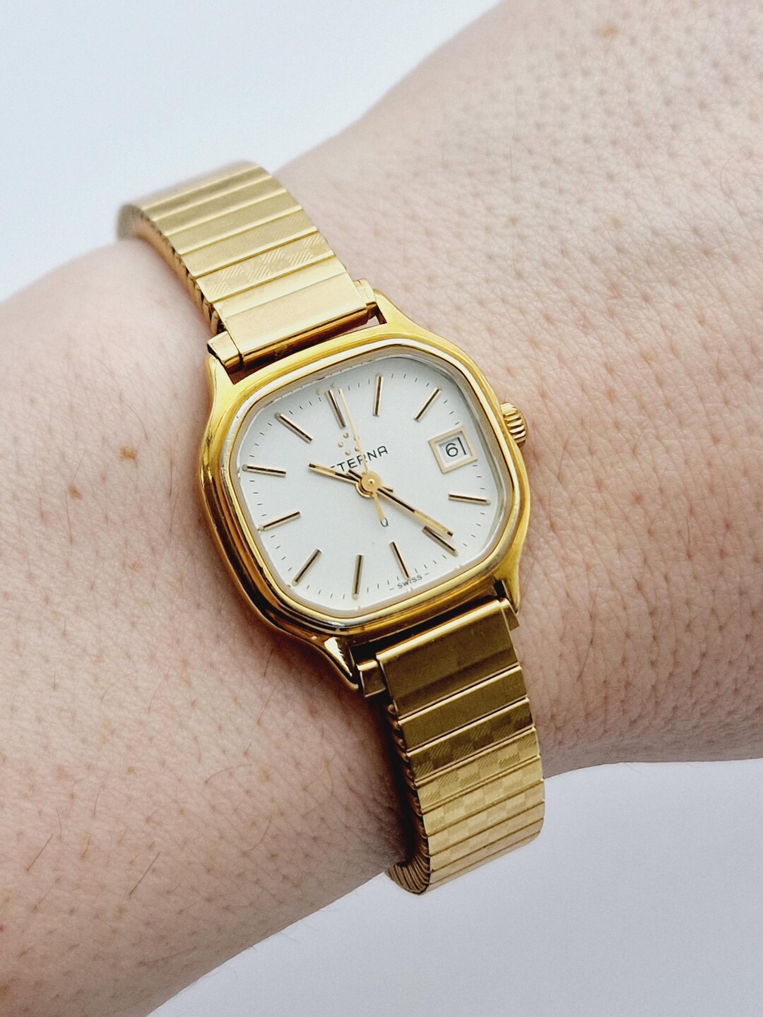 Vintage Eterna Gold Plated Quartz Ladies Watch - Etsy