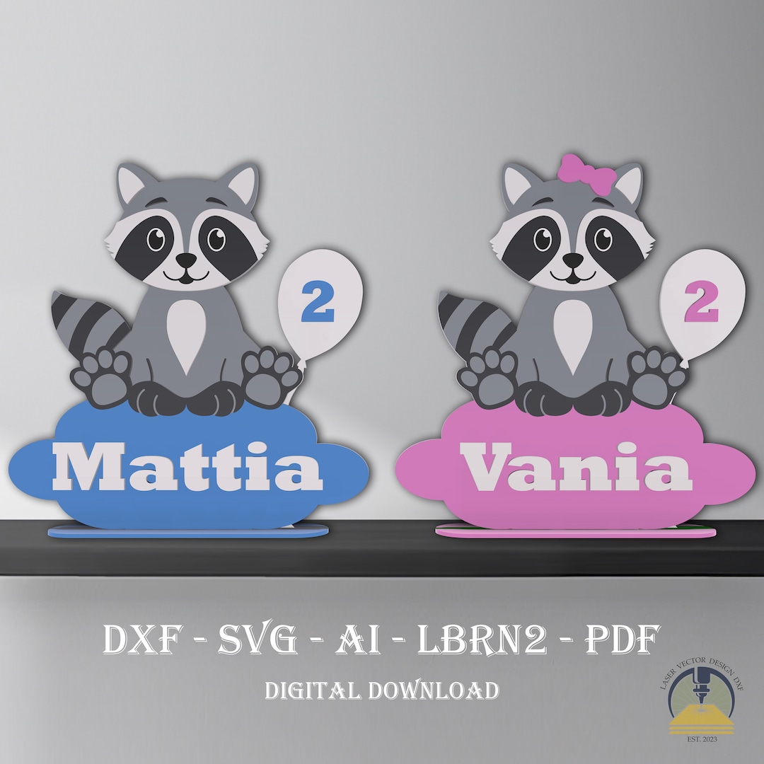 Raccoon Woodland Animals Stands Personalized Stand - Etsy