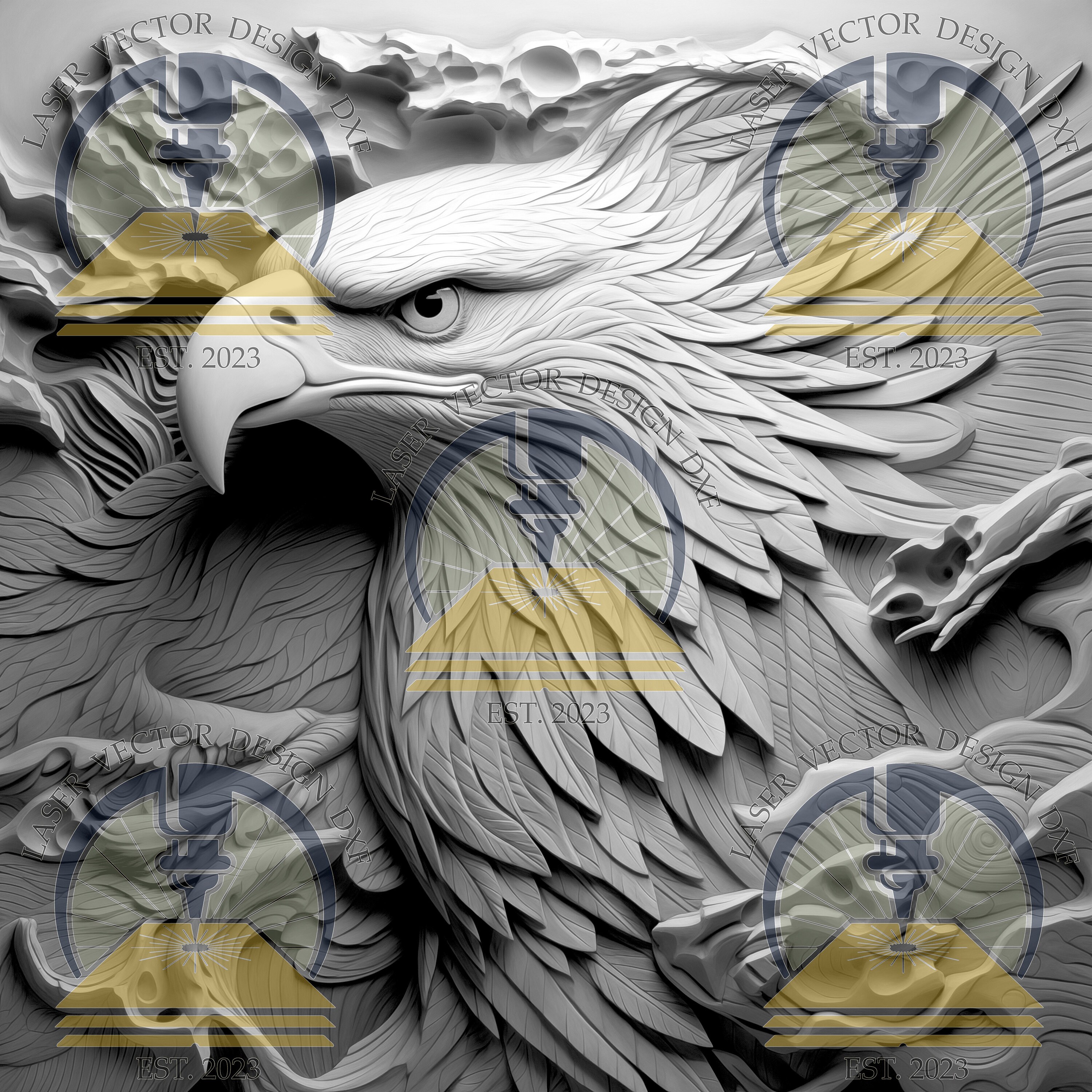 Laser Burn PNG 3D Illusion Engrave Laser Ready Lightburn File Digital ...