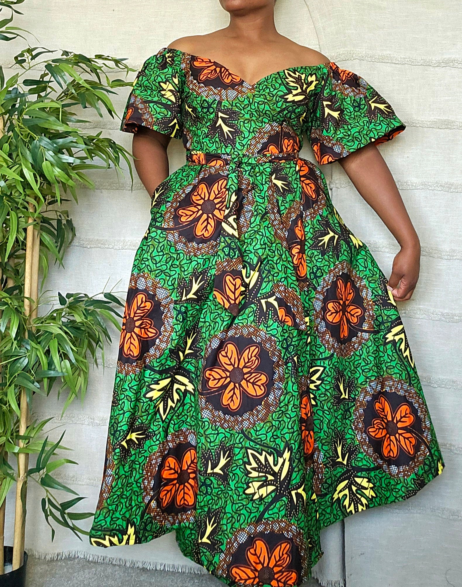 Wrap African Print Dress - Etsy UK