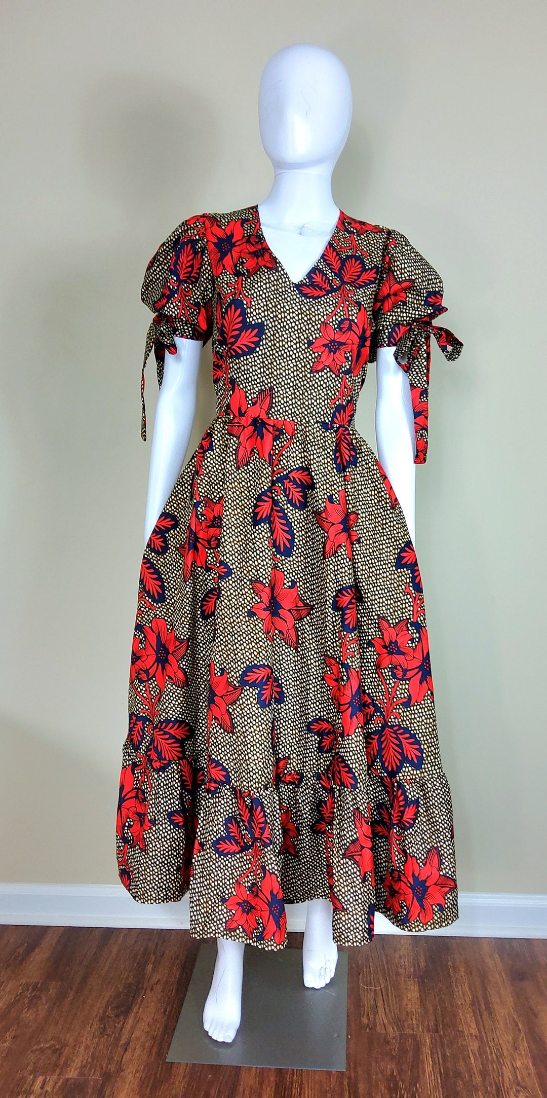 African Print Shift Dress - Etsy