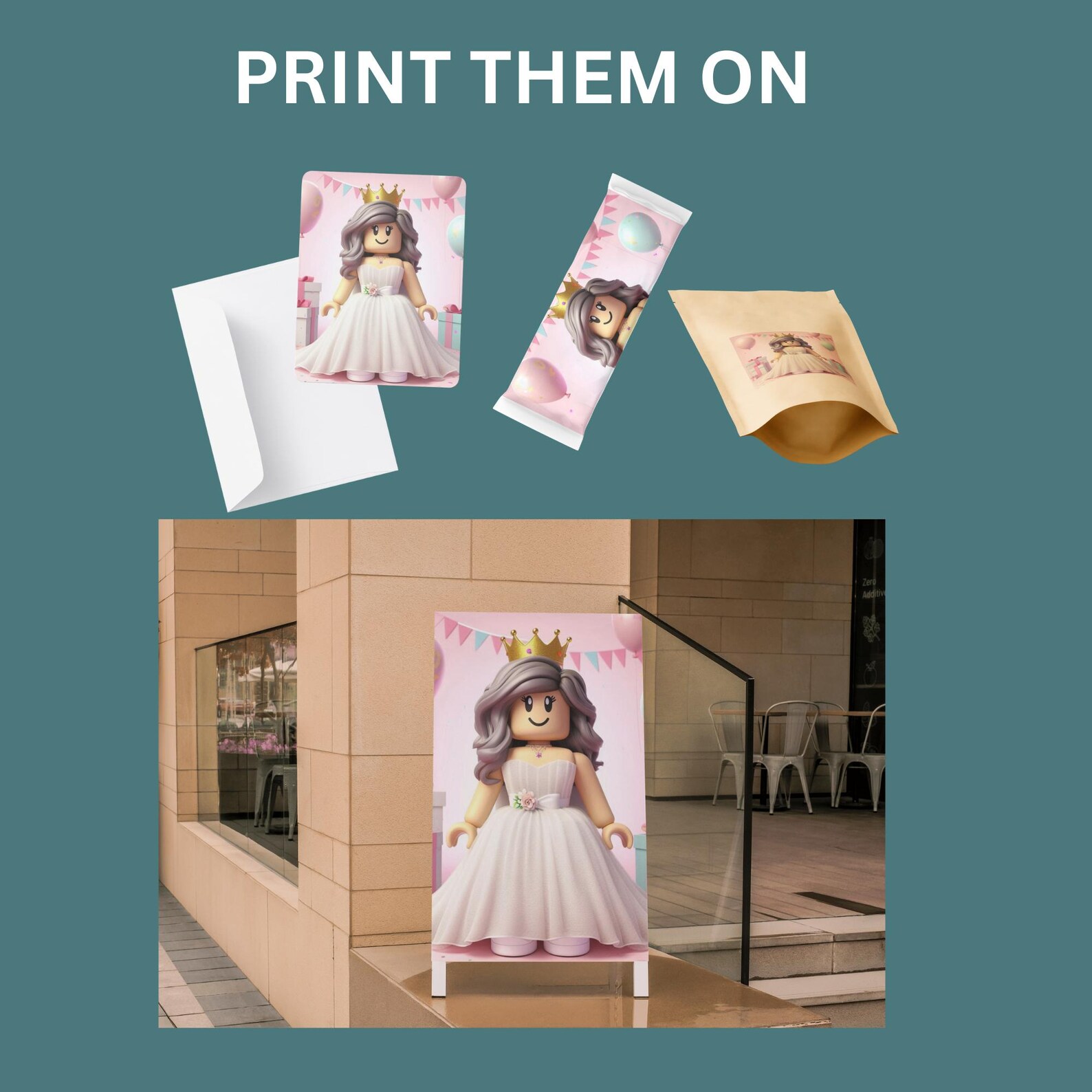 Roblox Birthday Printable, Roblox Digital Download, Roblox Girl PNG ...