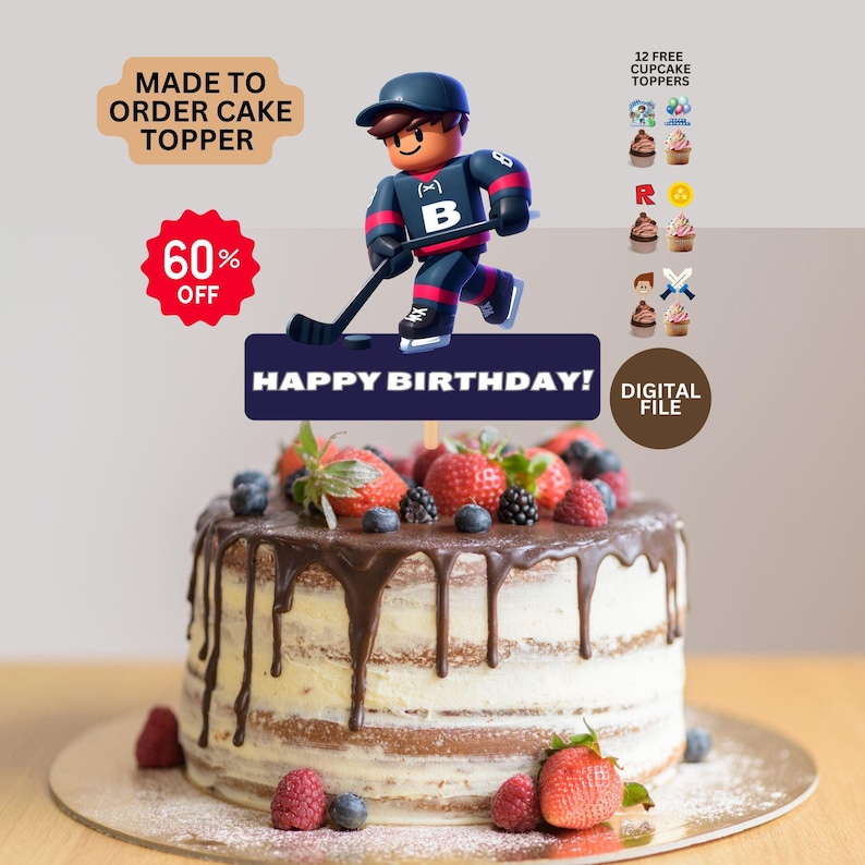 Roblox Birthday Cake Topper Design, Kids Cake Topper, Ready to Print ...