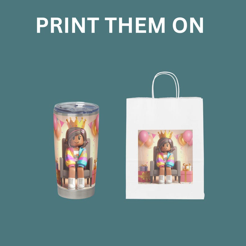 Roblox Birthday Printable Roblox Digital Download, Roblox Girl PNG ...