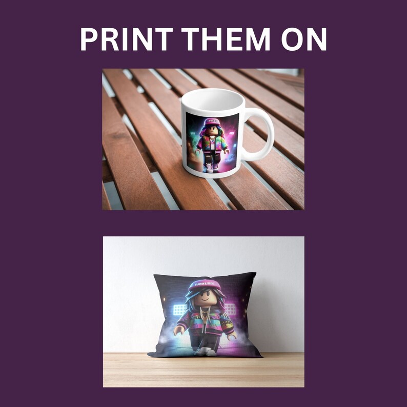 Roblox Birthday Printable Bundle, Roblox Digital Download, Roblox Girl ...