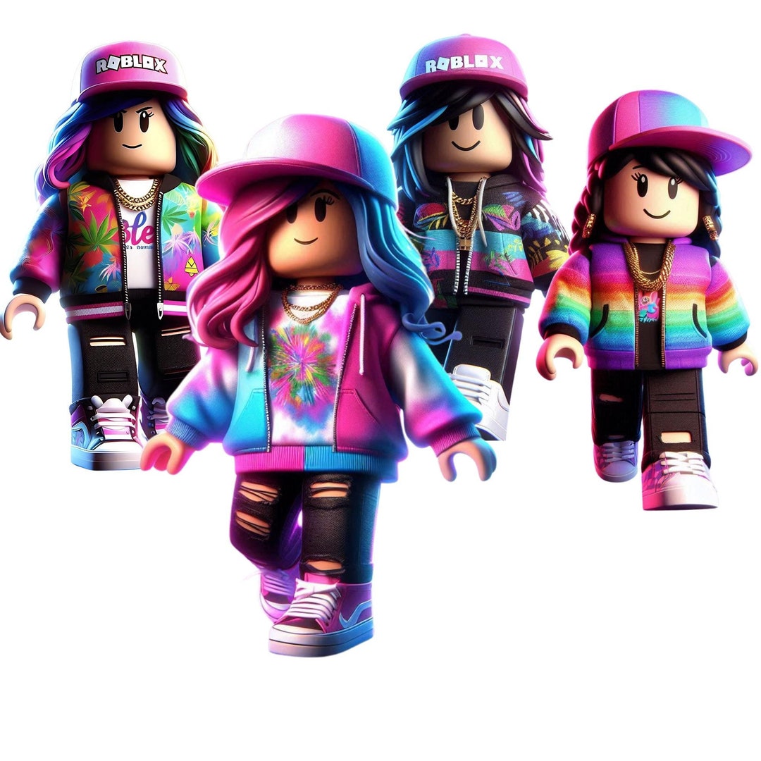 Roblox Birthday Printable Bundle, Roblox Digital Download, Roblox Girl ...