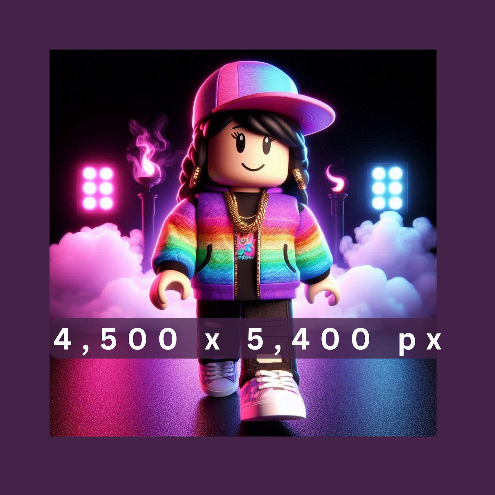 Roblox Birthday Printable, Roblox Digital Download, Roblox Girl PNG ...