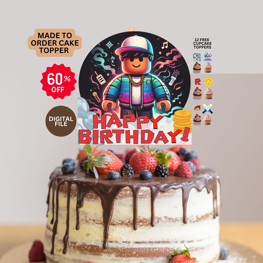 Birthday Cake Topper, Cake Topper Design, Kids Cake Topper, Ready to ...