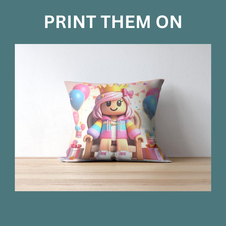 Roblox Birthday Printable, Roblox Digital Download, Roblox Girl PNG ...