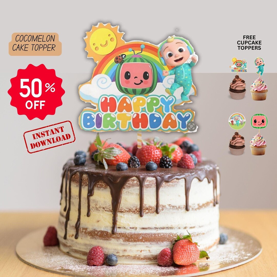 Birthday Cake Topper, Cake Topper Design, Kids Cake Topper, Ready to ...