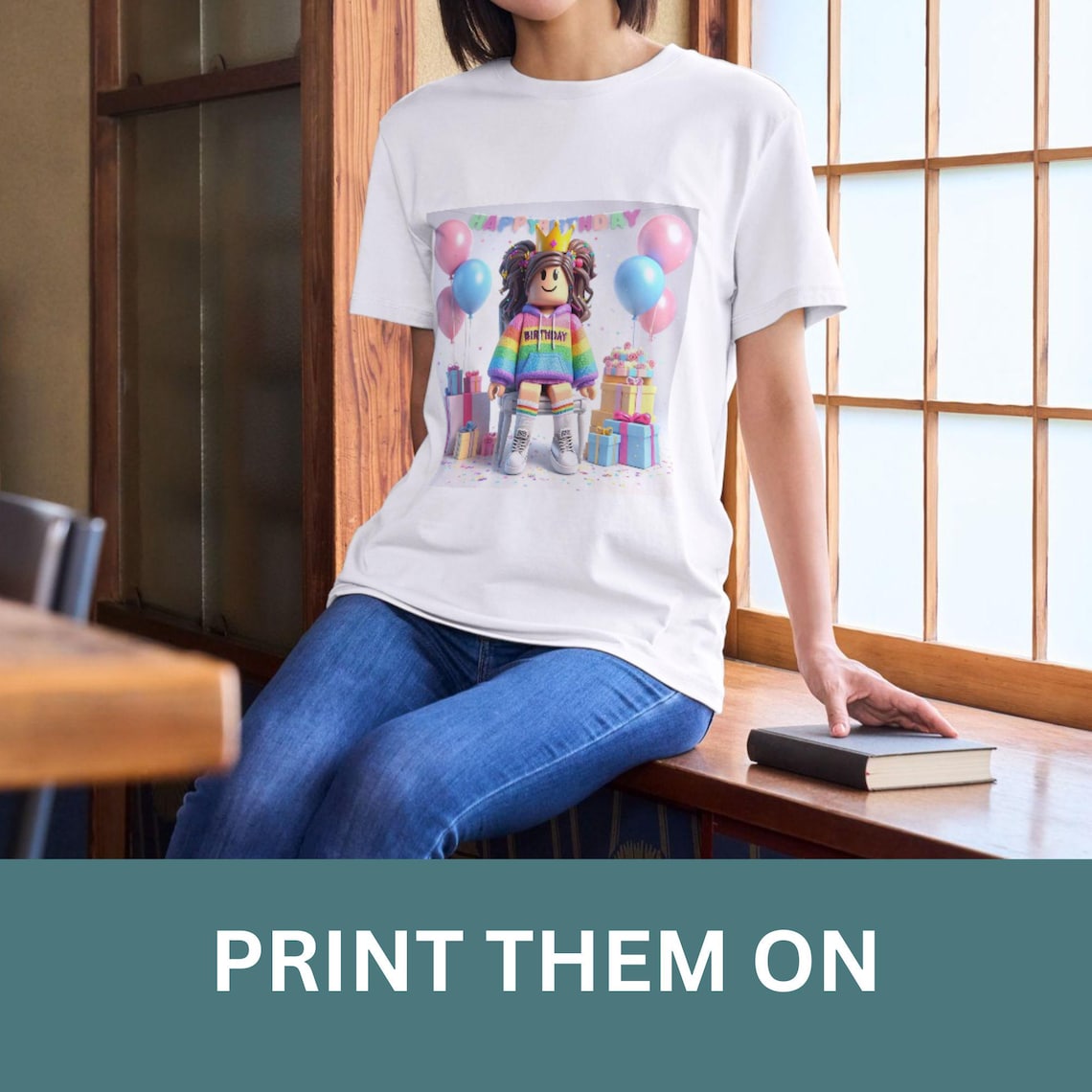 Roblox Birthday Printable, Roblox Digital Download, Roblox Girl PNG ...