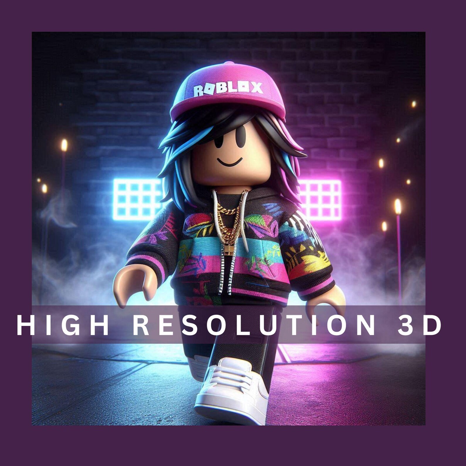 Roblox Birthday Printable, Roblox Digital Download, Roblox Girl PNG ...