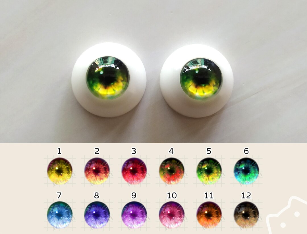 Acrylic Eyes | Type DH | Made to Order BJD & DD Doll Eyes Size 12mm ...