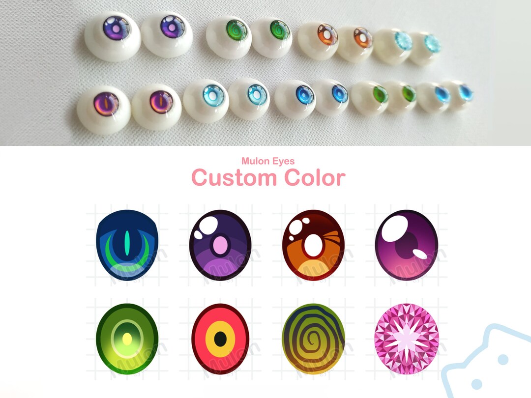Resin Eyes Custom Color Made to Order BJD & DD Eyes Size 10mm 24mm ...