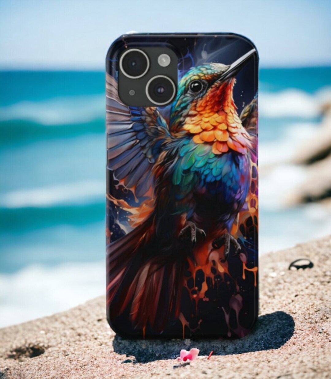 Colourful Bird Phone Case,floral Marble Phone Case, Glitter ...