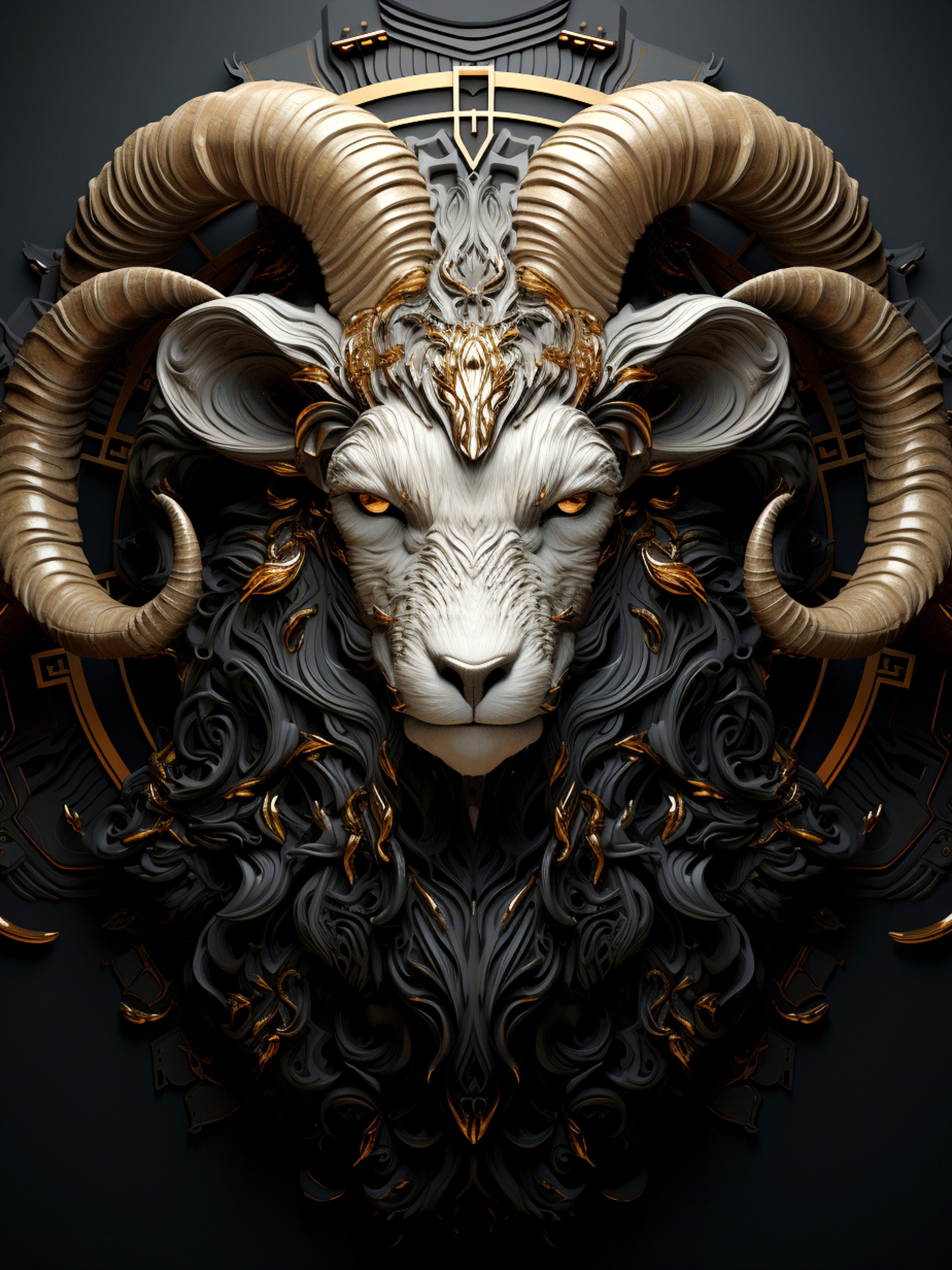 Zodiac ARIES, Sign, Digita Modern Art, Astrology, Star Design,wall Art ...