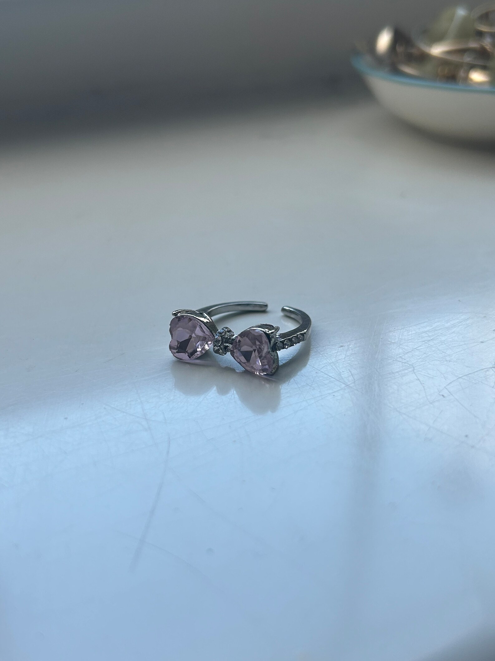 Y2K Style Pink Sparkly Plastic Ring - Etsy