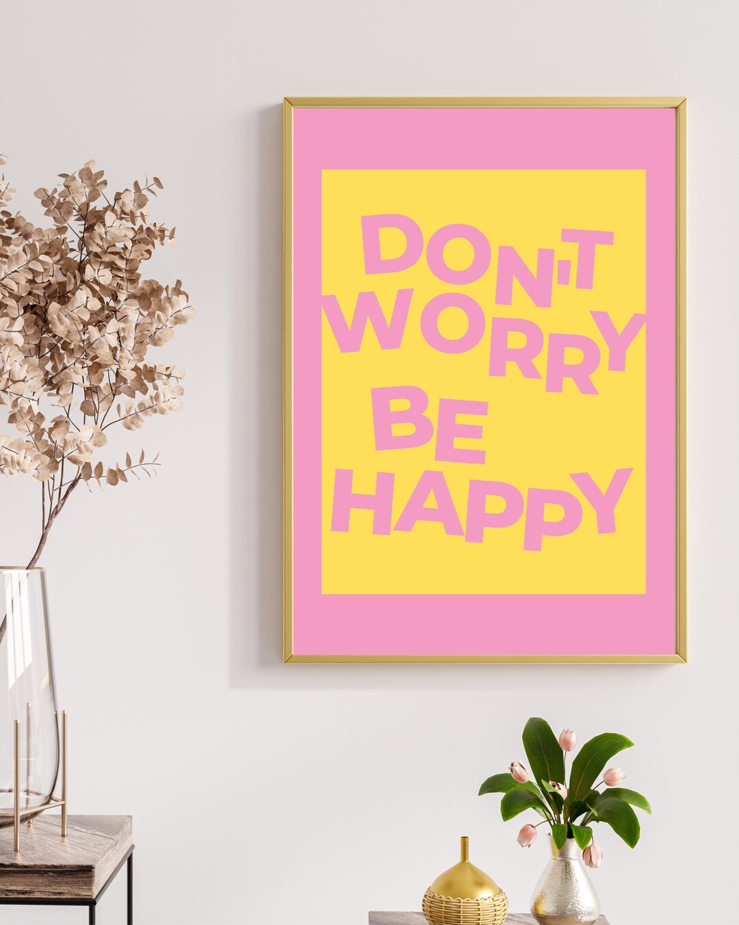 4 Don't Worry Be Happy! Motivational/ Song Graphic Digital Print - Etsy