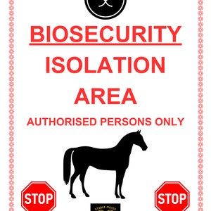 Biosecurity Signage Pack for Stable Yard - Etsy