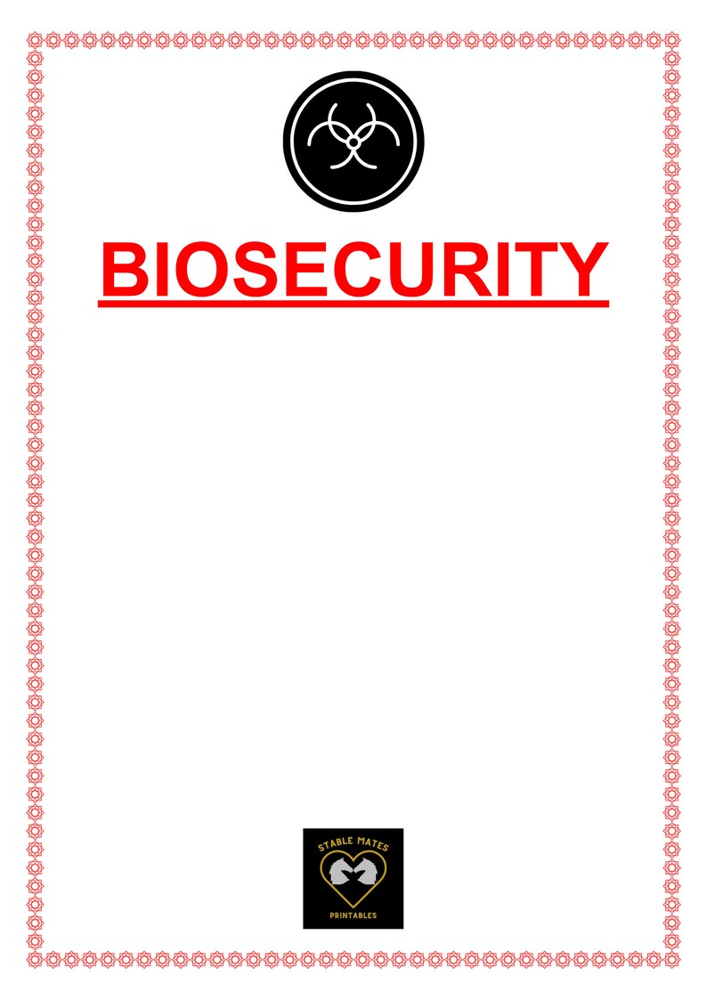 Biosecurity Signage Pack for Stable Yard - Etsy