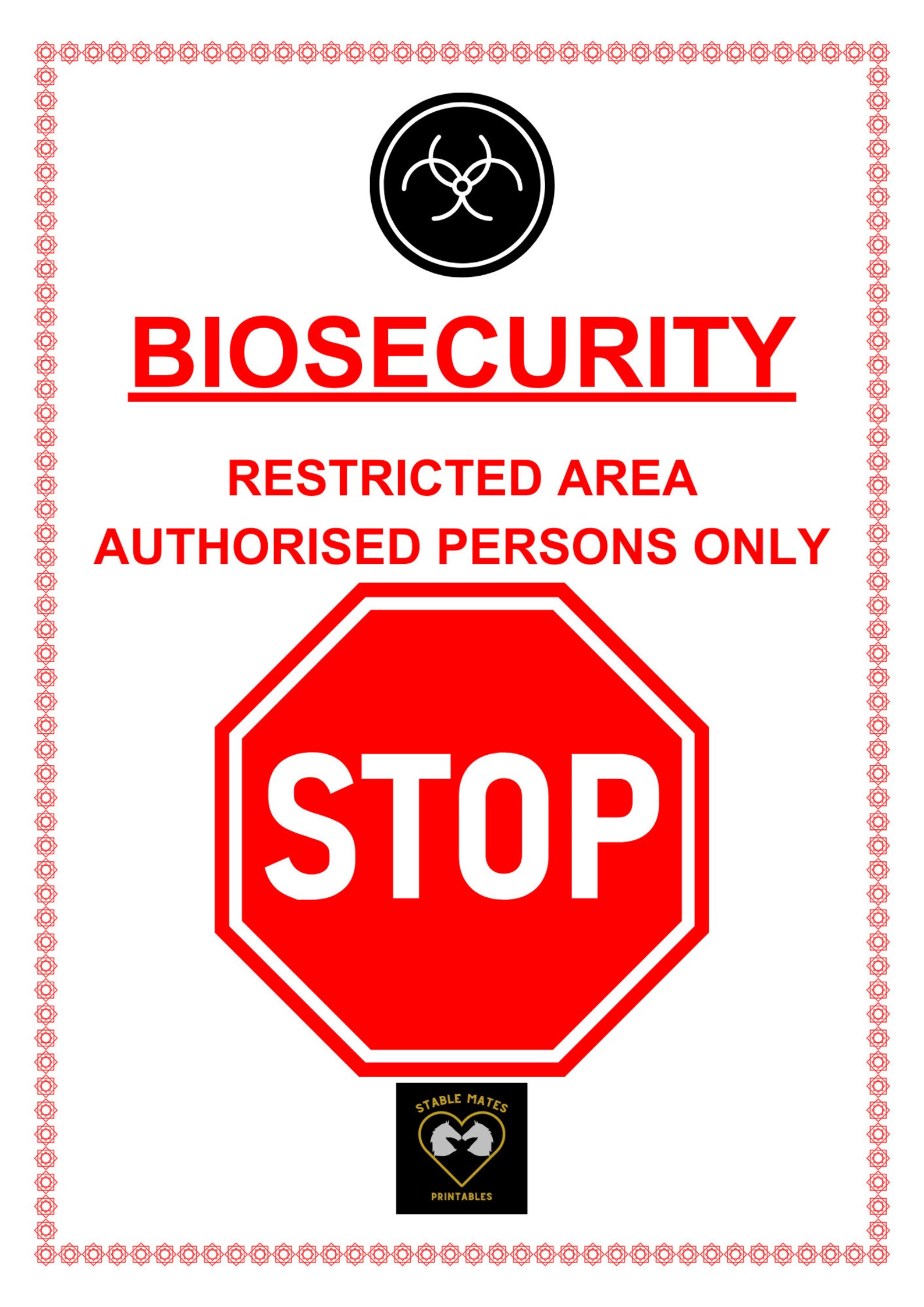Biosecurity Signage Pack for Stable Yard - Etsy