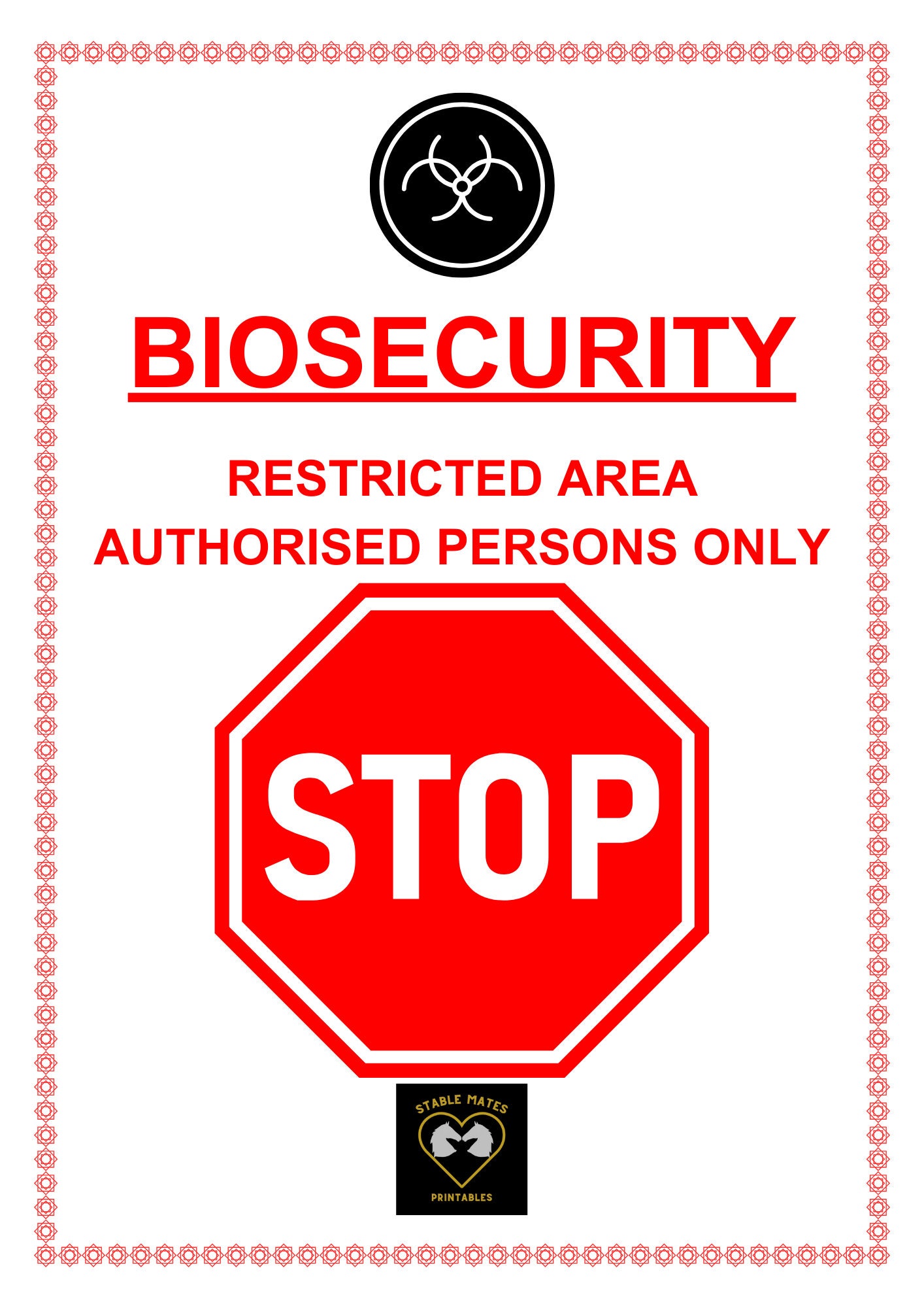 Biosecurity Signage Pack for Stable Yard - Etsy