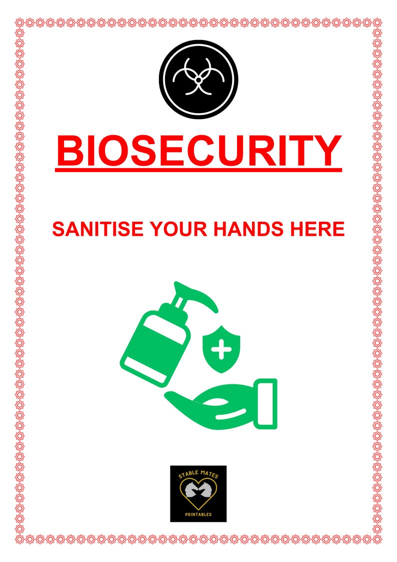 Biosecurity Signage Pack for Stable Yard - Etsy
