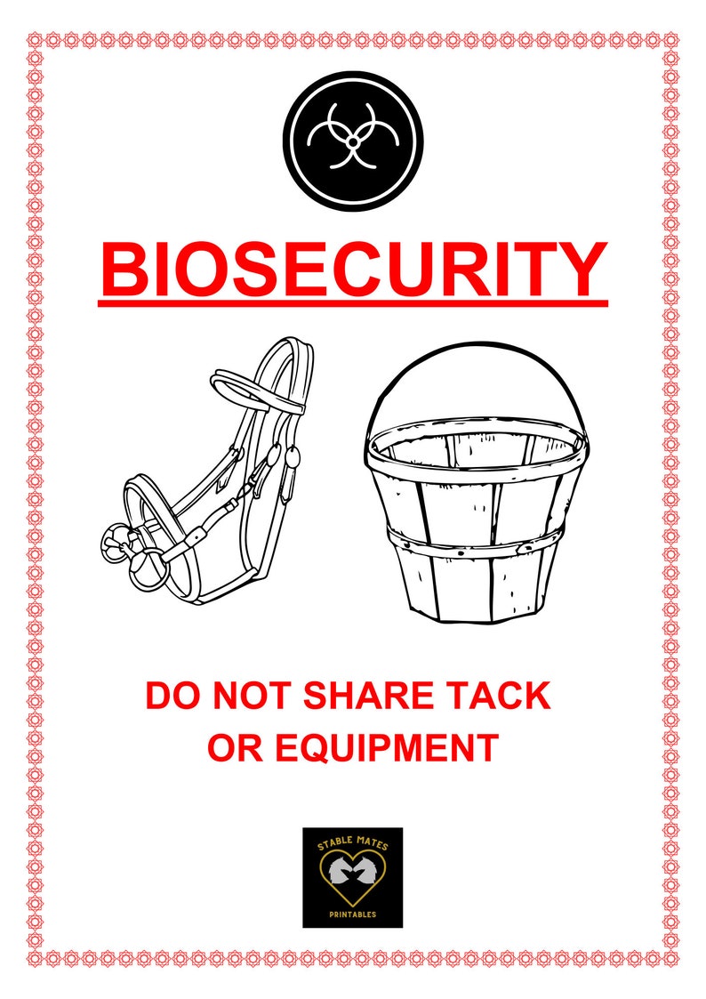 Biosecurity Signage Pack for Stable Yard - Etsy