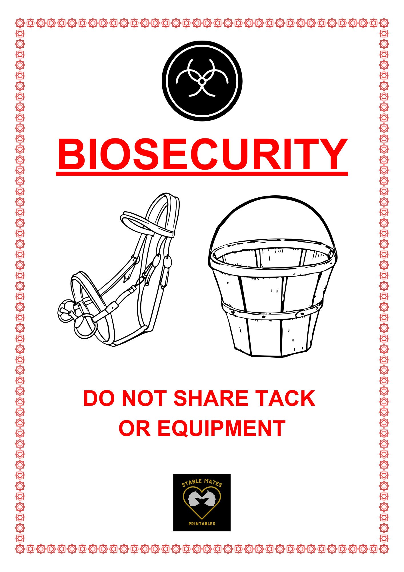 Biosecurity Signage Pack for Stable Yard - Etsy