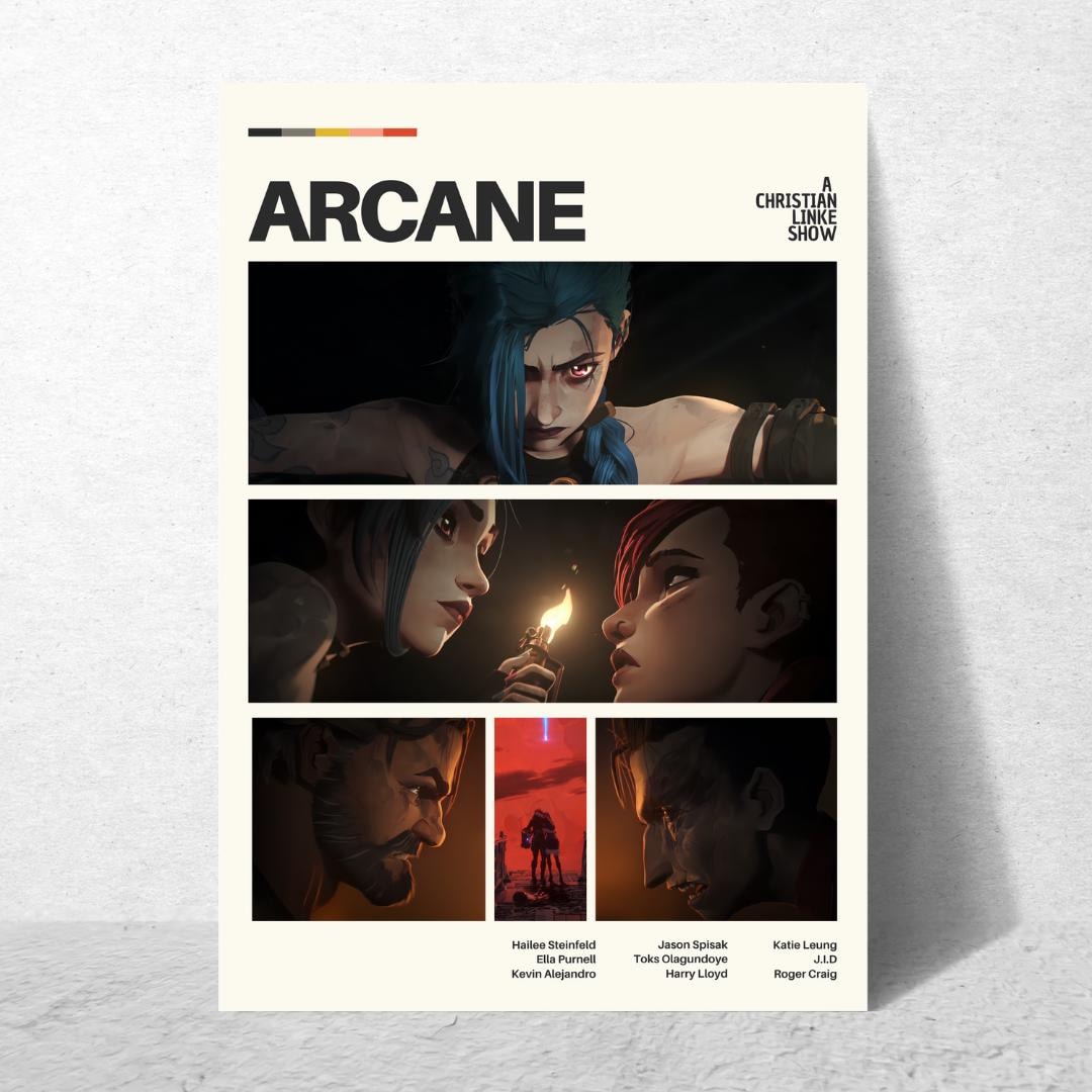 Arcane Tv Show Poster, Modern Movie Poster Print, Arcane Poster Wall ...