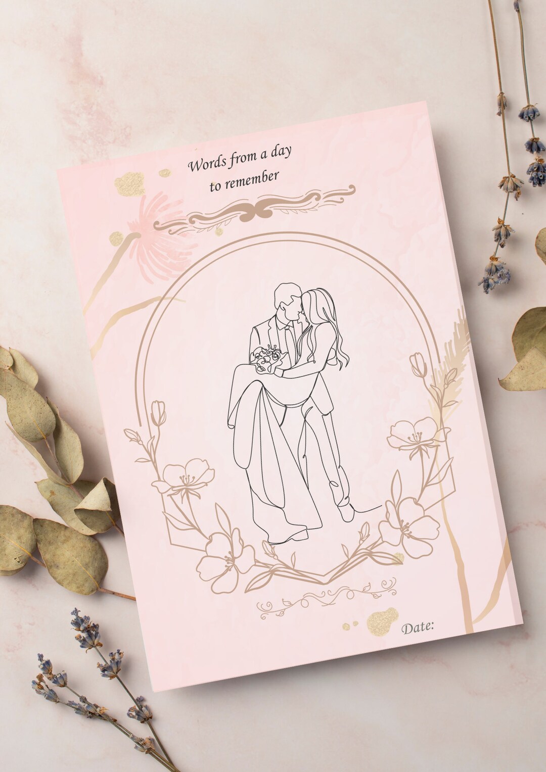 Minimalist Wedding Memories Template Editable Digital and Printable ...