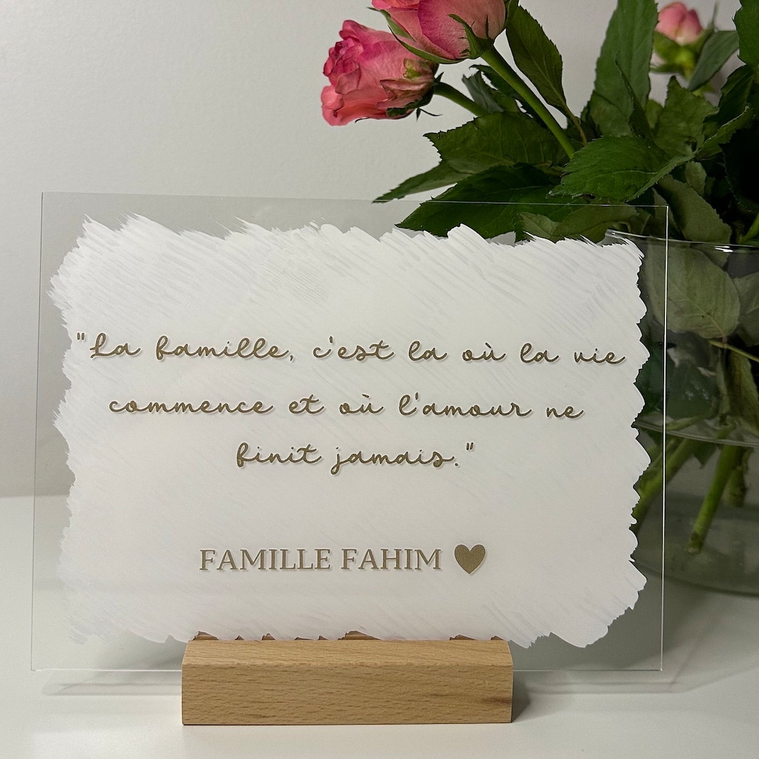Personalized Family Panel With Family Name and Quote customizable Gift ...