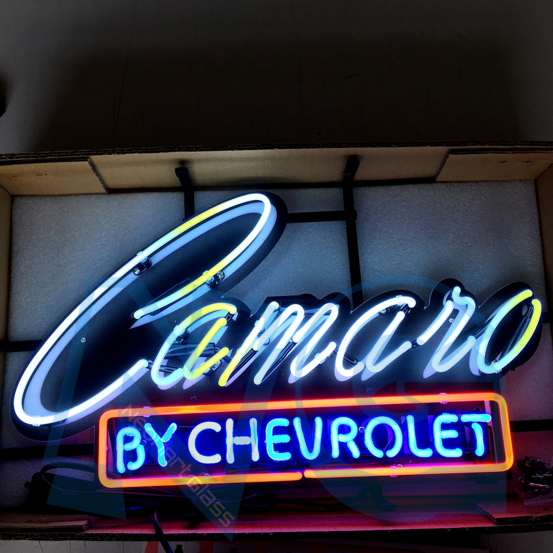 Custom Neon Signs Camaro by Chevrolet 24x14 Neon - Etsy