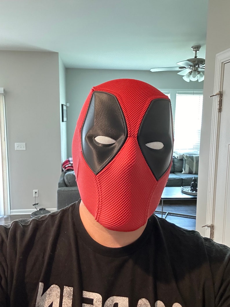 Deadpool Poolverine Mask Vibrant Red and Black Full Face Mask, Perfect ...