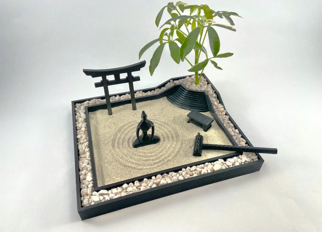 Japanese Zen Garden Set Peaceful Mini Rake and Sand Landscape, Home ...