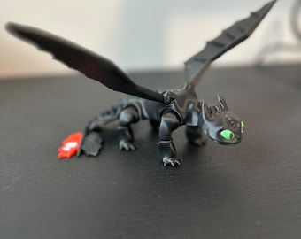 Flexi Toothless Dragon 3D Printed Fun Toy Unique Birthday Gift Idea for ...