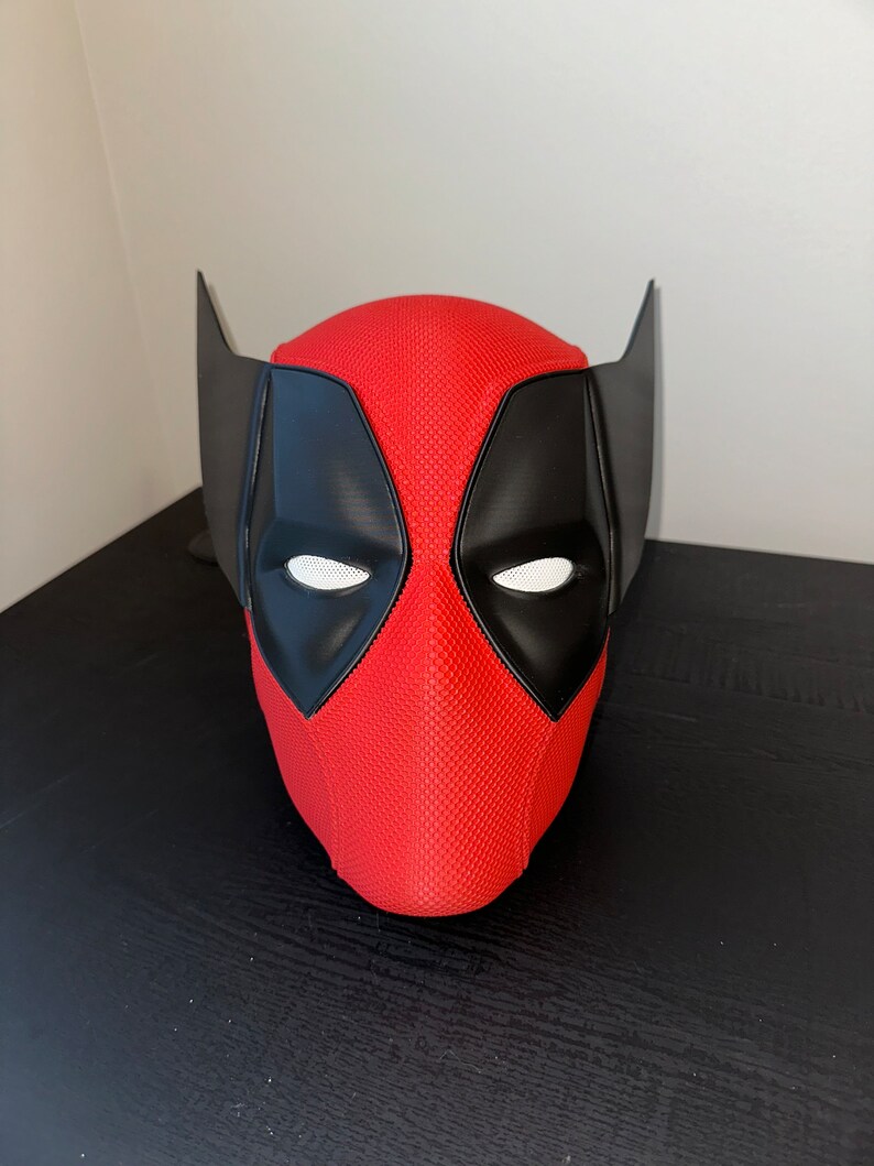 Deadpool Poolverine Mask Vibrant Red and Black Full Face Mask, Perfect ...