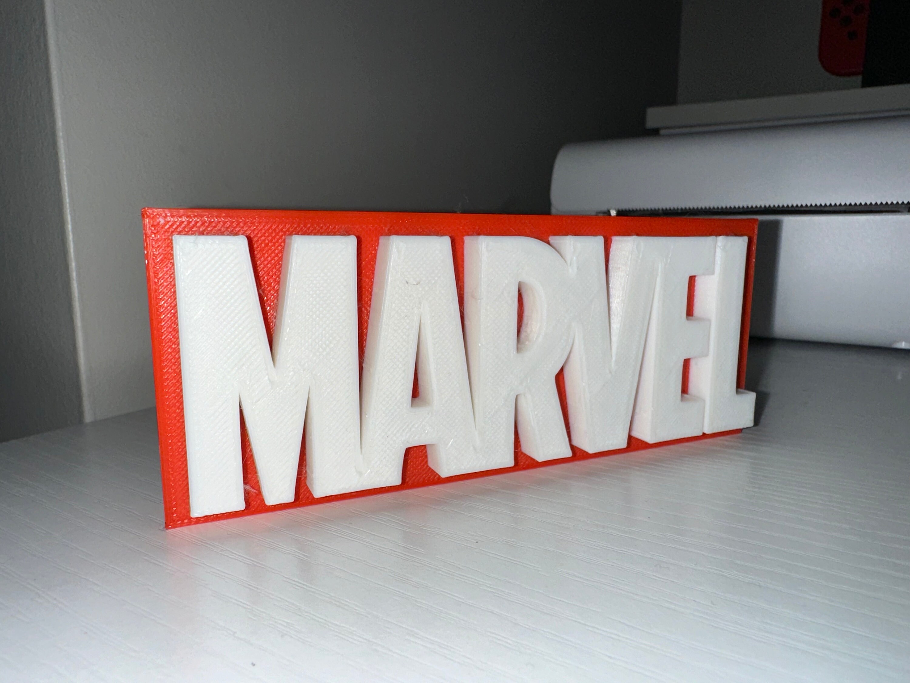 Marvel Logo Stand Handcrafted 3D Display, Perfect for Comic Enthusiasts ...