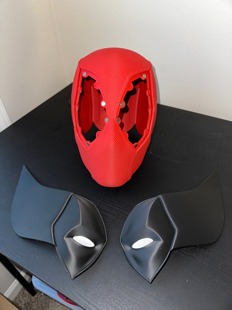 Deadpool Poolverine Mask Vibrant Red and Black Full Face Mask, Perfect ...