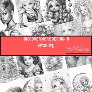 Cute Girls Collection Coloring Pages for Adults and Kids,adorable Chibi ...