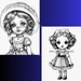 45 Vintage Dolls Coloring Book,page Cute Manga Fantasy Vintage Coloring ...