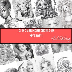 Adoroble Sleeping Fairies Coloring Pages for Adults and Kids,fantasy ...