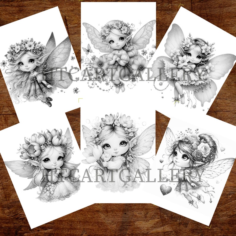 Adoroble Forest Fairy Coloring Book,cute Baby Fairies Coloring Book for ...